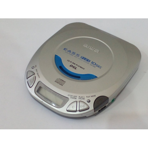 DiscMan CD Player Portátil Original Aiwa XP-V411 + Fonte Bivolt Original