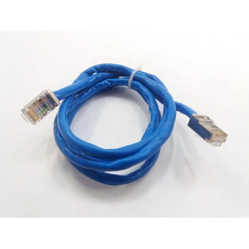 Cabo Rede RJ45 1 Metro Blindado 24AWG 4P 5E Azul