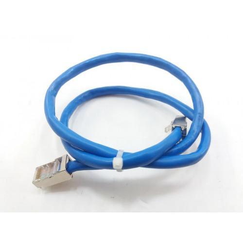 Cabo Rede RJ45 60cm Blindado 24AWG 4P 5E Azul