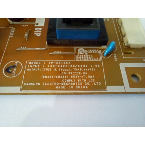 Placa Fonte Bivolt Original Monitor LCD-TFT 17 Pol. Samsung SyncMaster ...